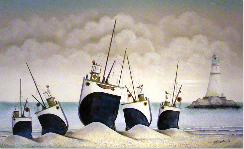 Gary Walton, watercolour, The Seaside