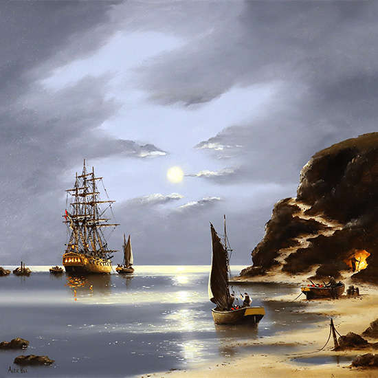 Smuggler's Shores | Original painting by Alex Hill | York Fine Arts