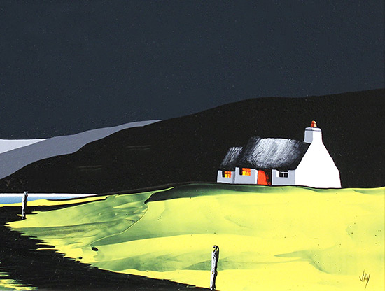 Jay Nottingham, original painting, Keeper's Cottage