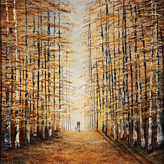 Jay Nottingham, original painting, Autumn Wood