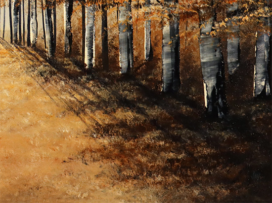 Jay Nottingham, original painting, Autumn Stroll