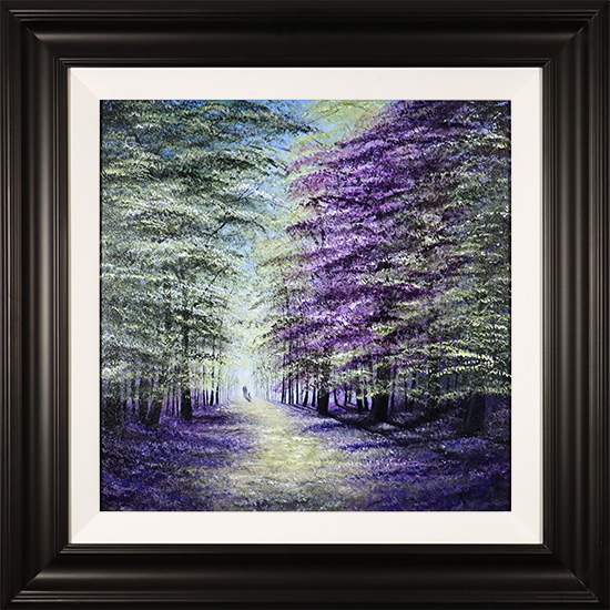 Jay Nottingham, Original oil painting on panel, Bluebell Wood 20x20ins ...