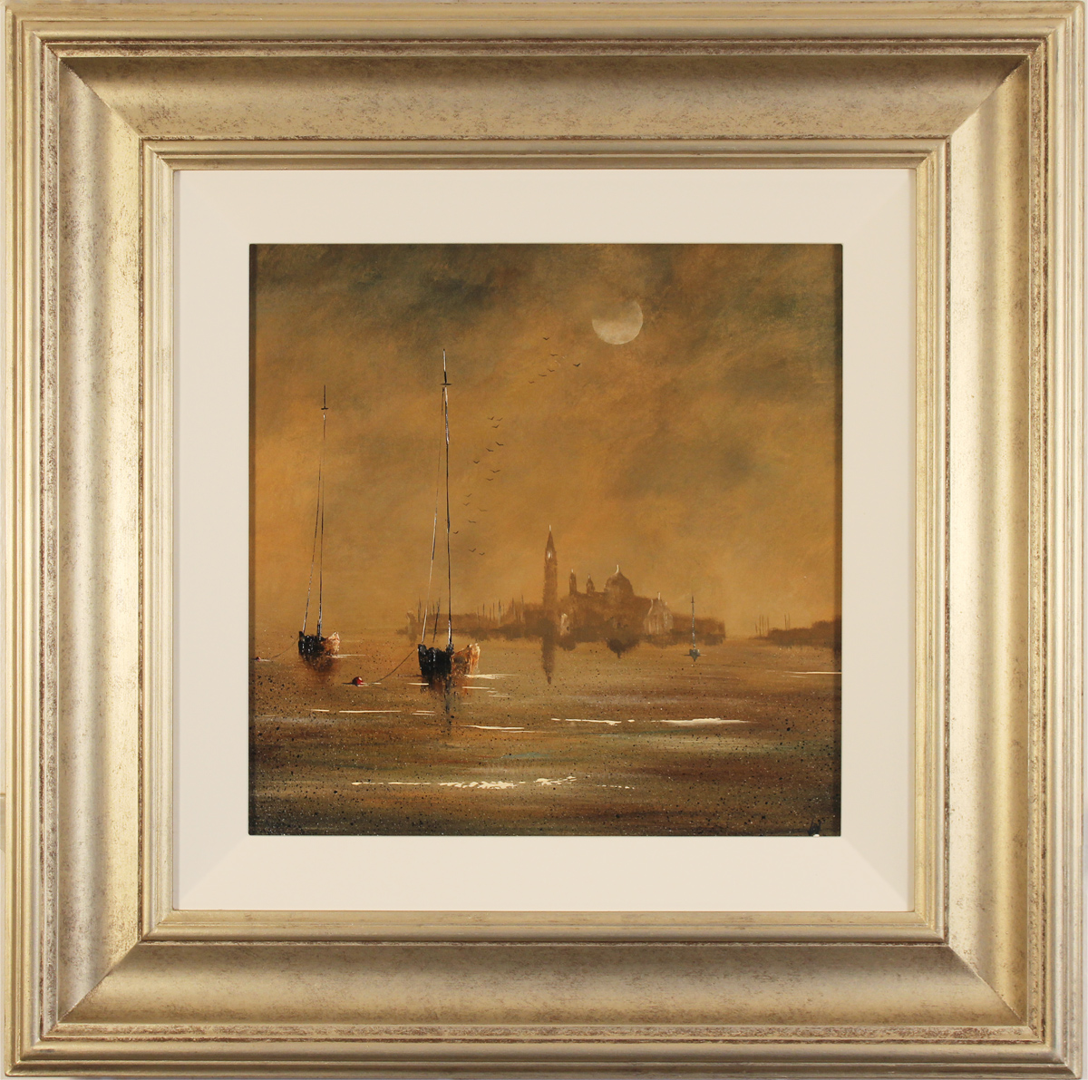 Moonlight Mooring | Original painting by Jay Nottingham | York Fine Arts