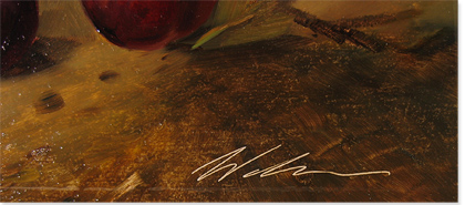 Paul Wilson, original painting, Plums