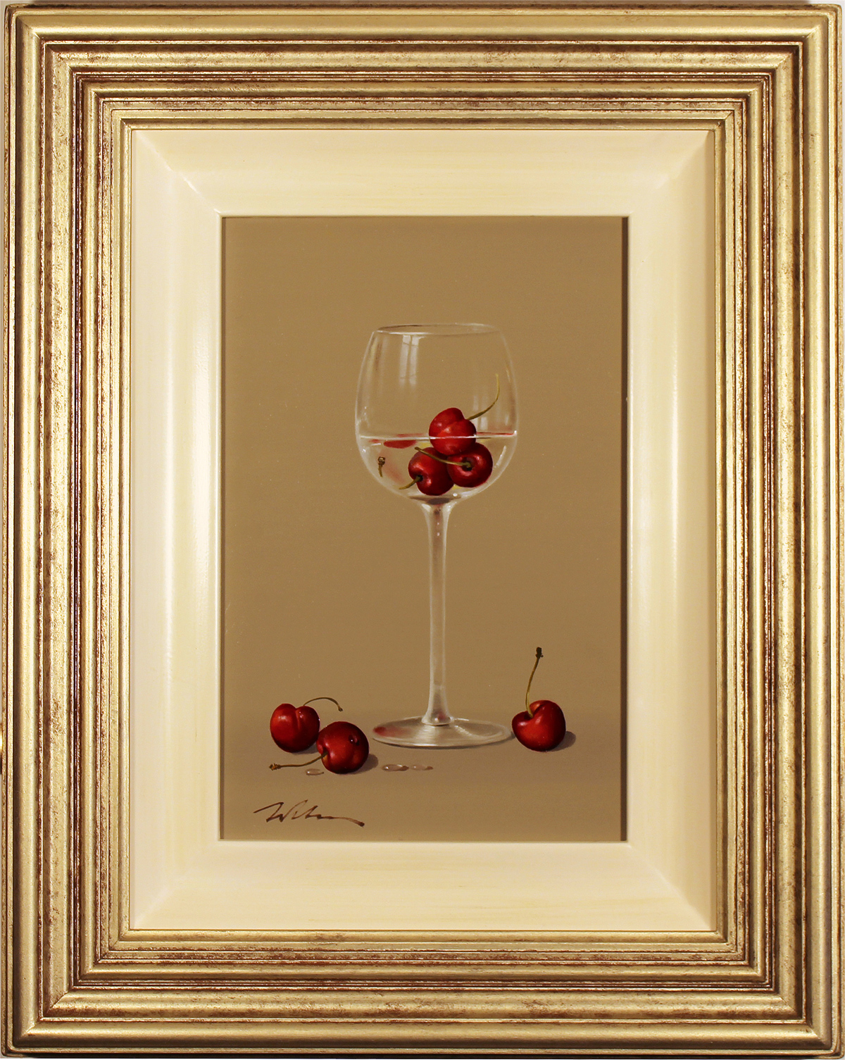 Paul Wilson, original painting, Cherries
