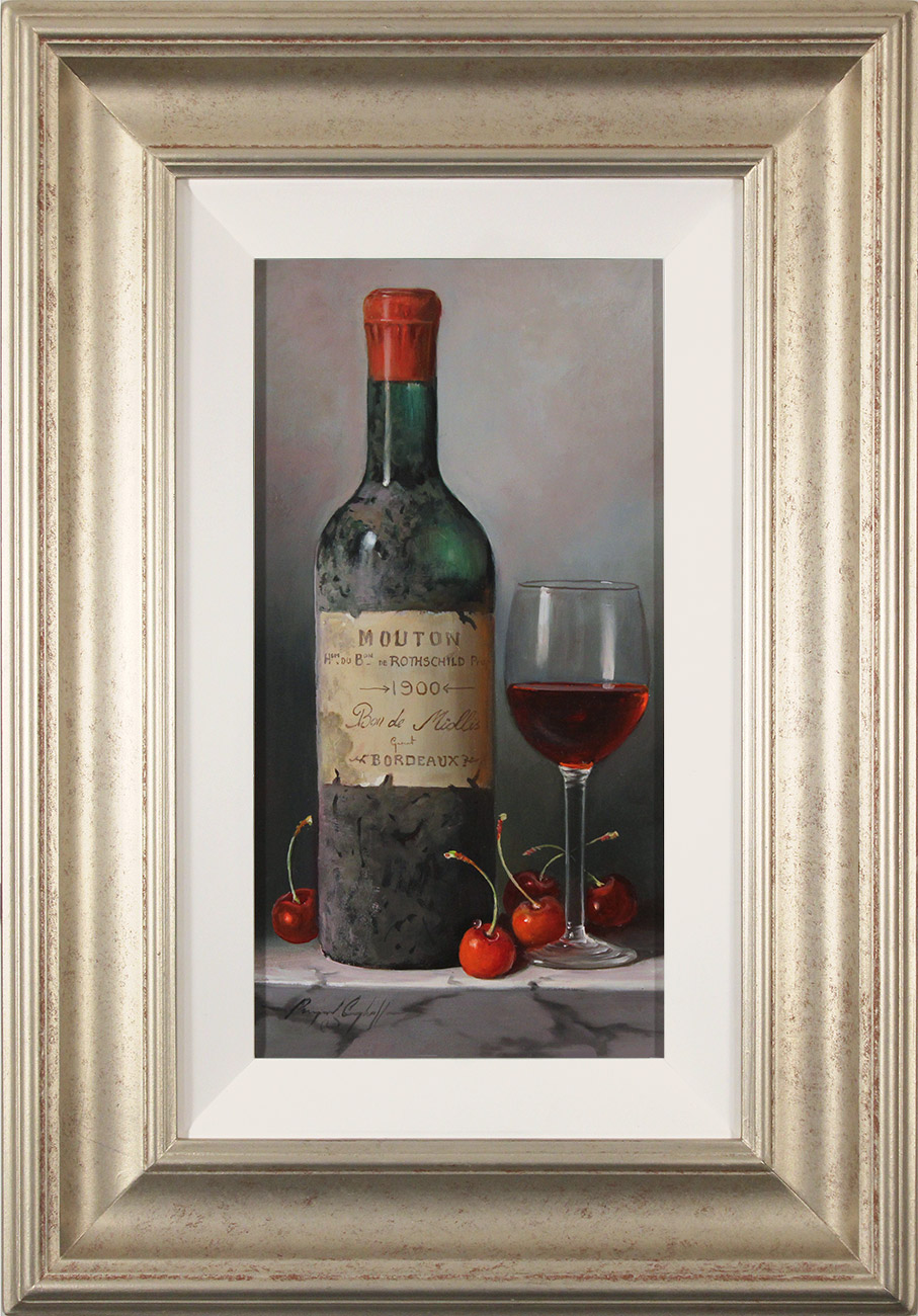 Raymond Campbell, original painting, Mouton Rothschild Bordeaux, 1900