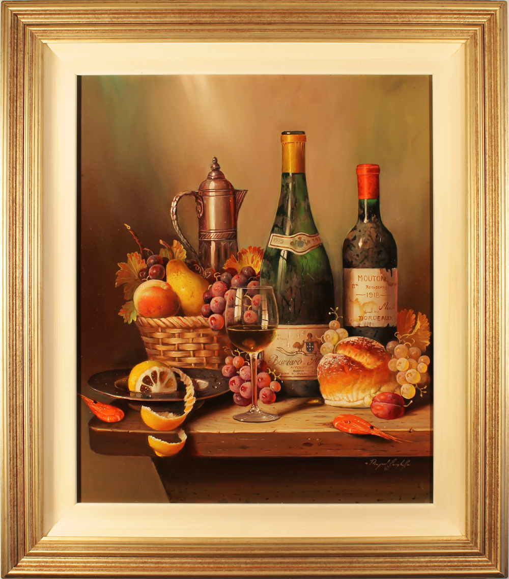 Raymond Campbell, original painting, Batard Montrachet 1979