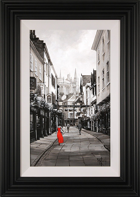Richard Telford, original painting, Minster Walk, York