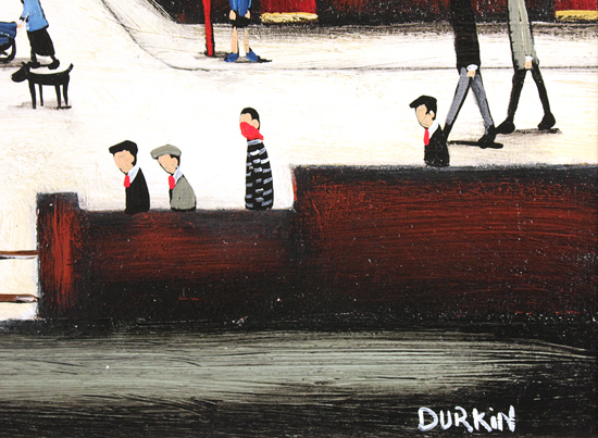 Smokestack Sunset, original painting by Sean Durkin