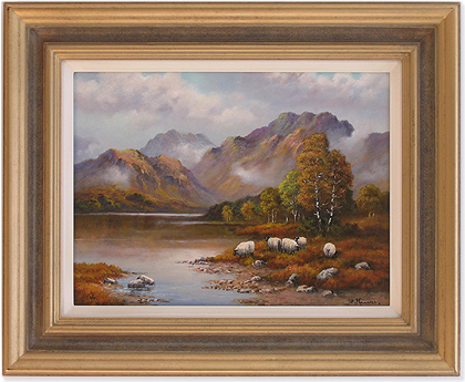 Wendy Reeves, original painting, Highland Scene
